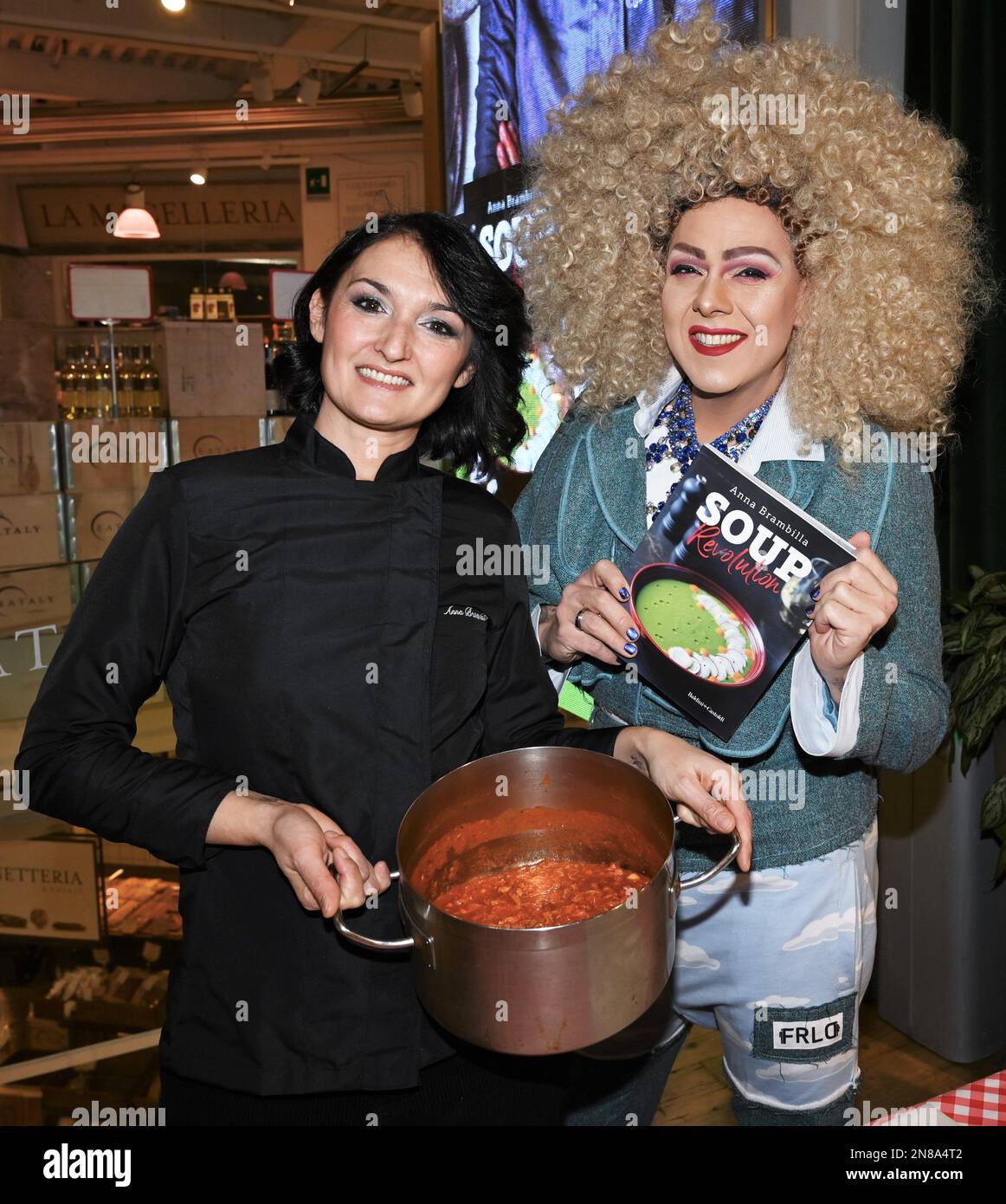 Milan, Italy. 11th Feb, 2023. Milan, Italy Anna Brambilla chef presents ...