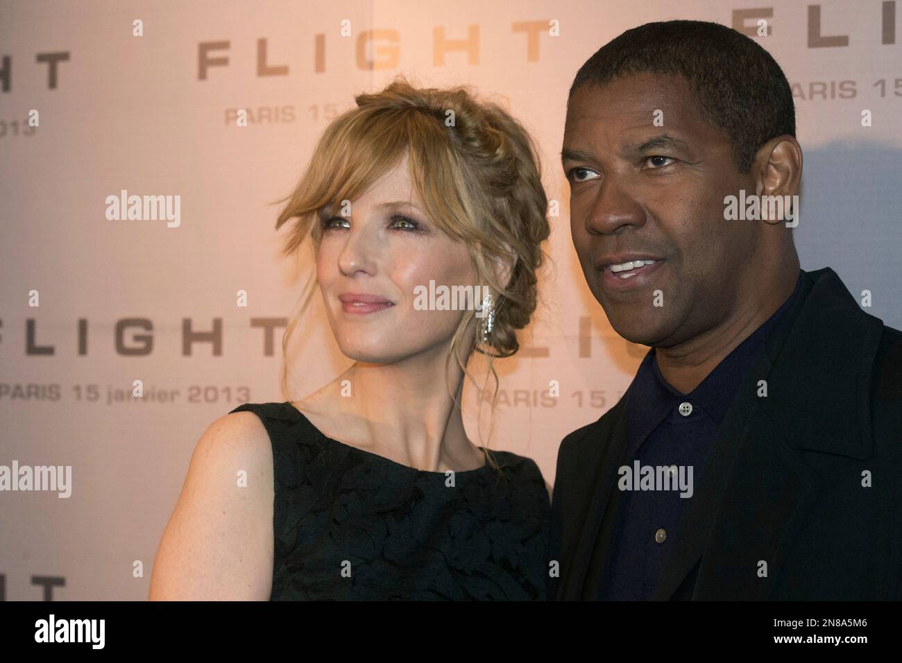British actress Kelly Reilly, left, and American actor Denzel ...