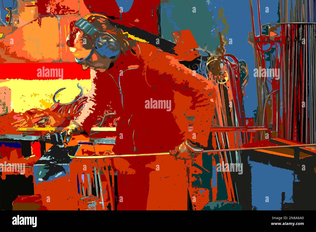 Working forge Stock Vector Images - Alamy