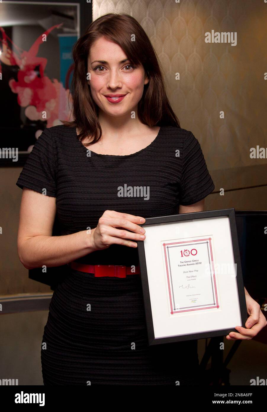 Britsh Playwright Lucy Prebble holds the award for Best New Play ...