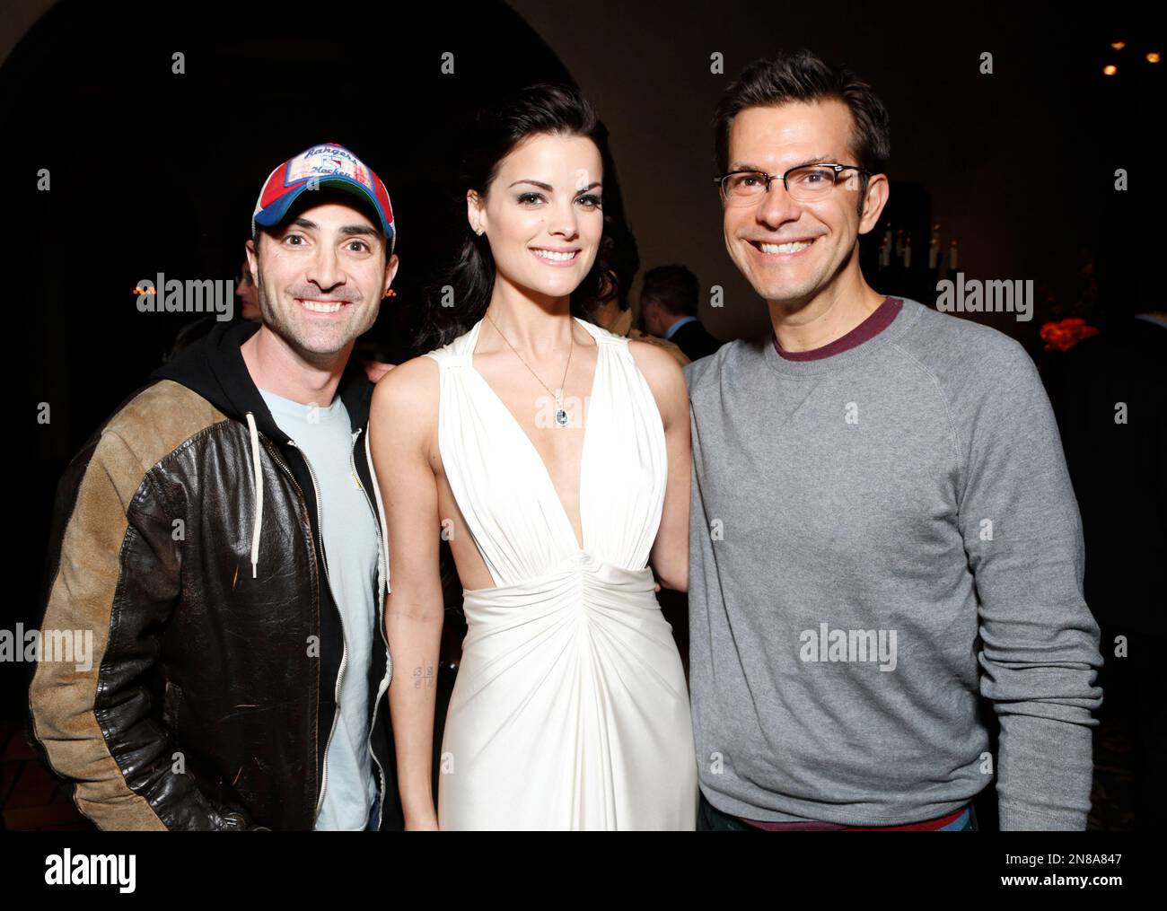 Darren Capozzi, Jaimie Alexander and Peter Huyck attend the after party ...
