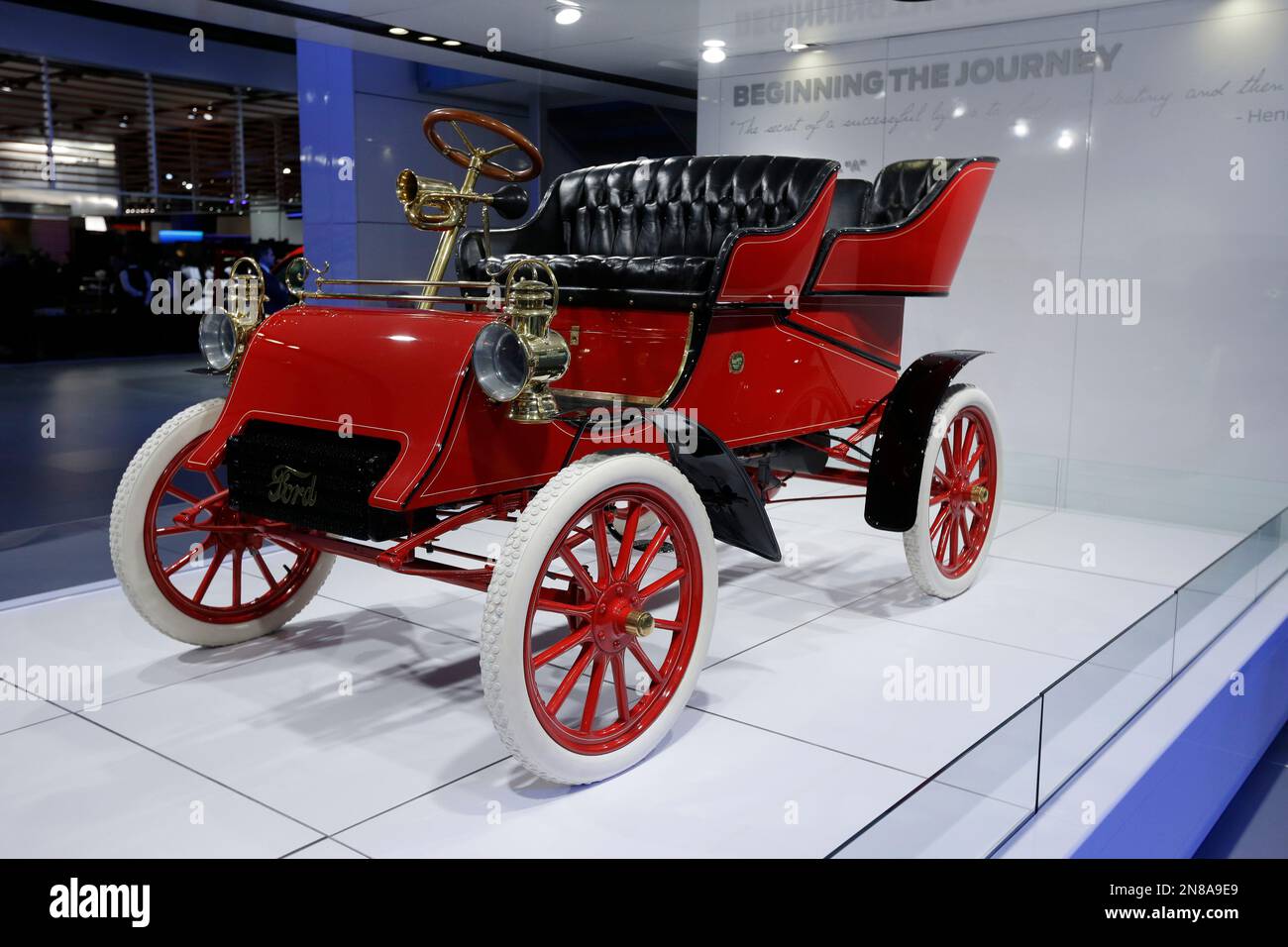 The oldest surviving Ford car, a 1903 Model A is displayed at the North ...