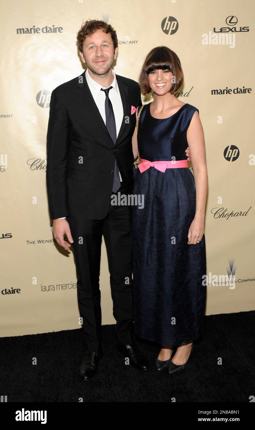 Actor Chris O'Dowd, left, and Dawn Porter arrive at the Weinstein ...