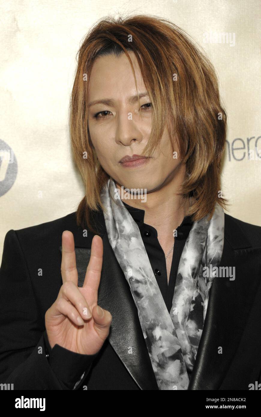 Musician Yoshiki Hayashi arrives at the Weinstein Company Golden Globe After Party at the ...