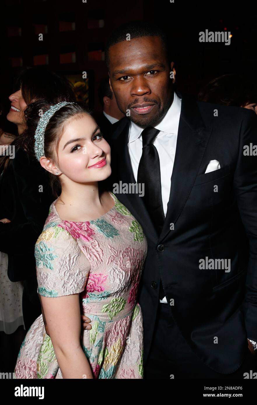 Actress Ariel Winter, left, and Rapper 50 Cent attend the Fox Golden ...