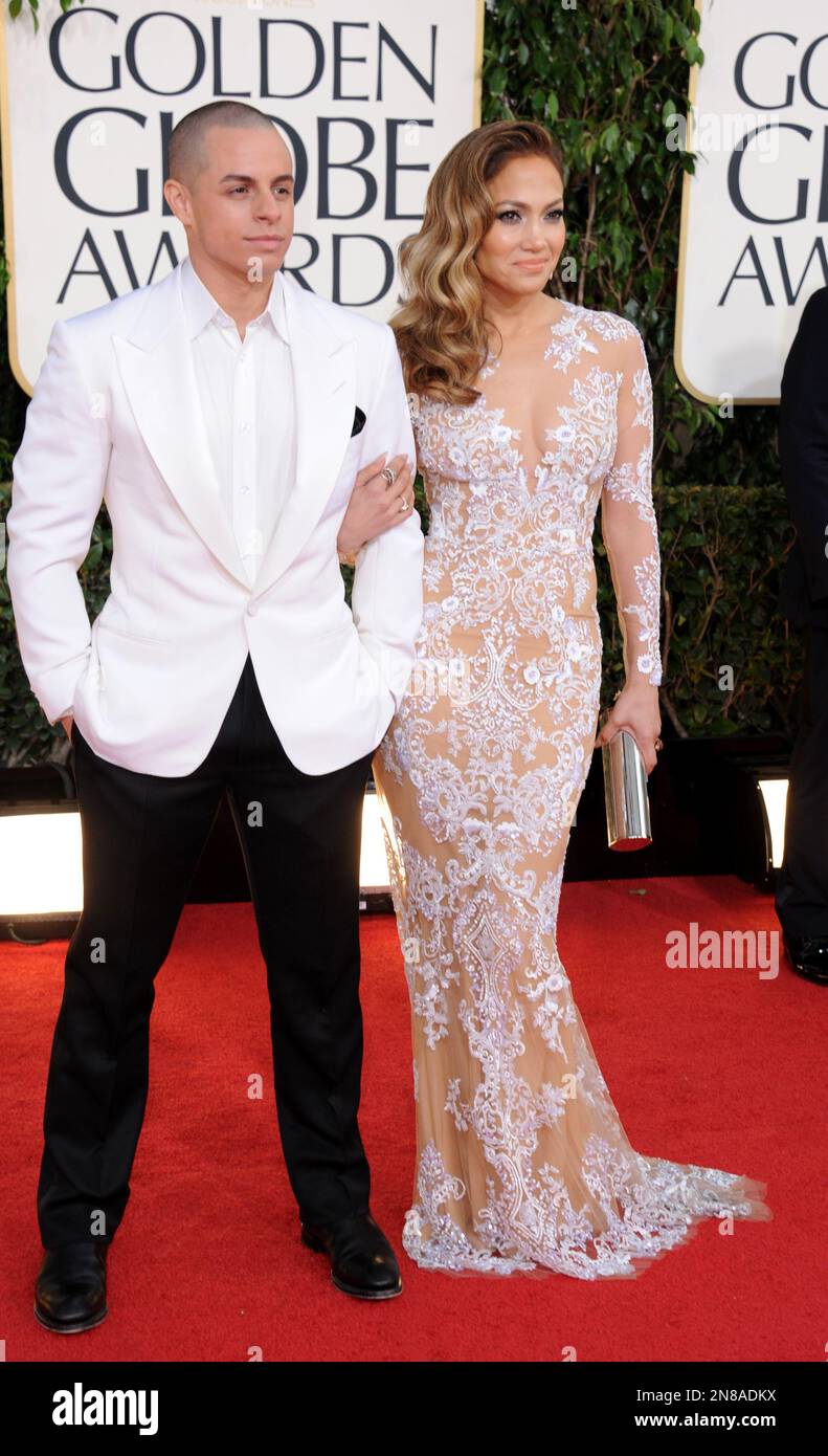 Actors Casper Smart, left, and Jennifer Lopez arrive at the 70th Annual ...