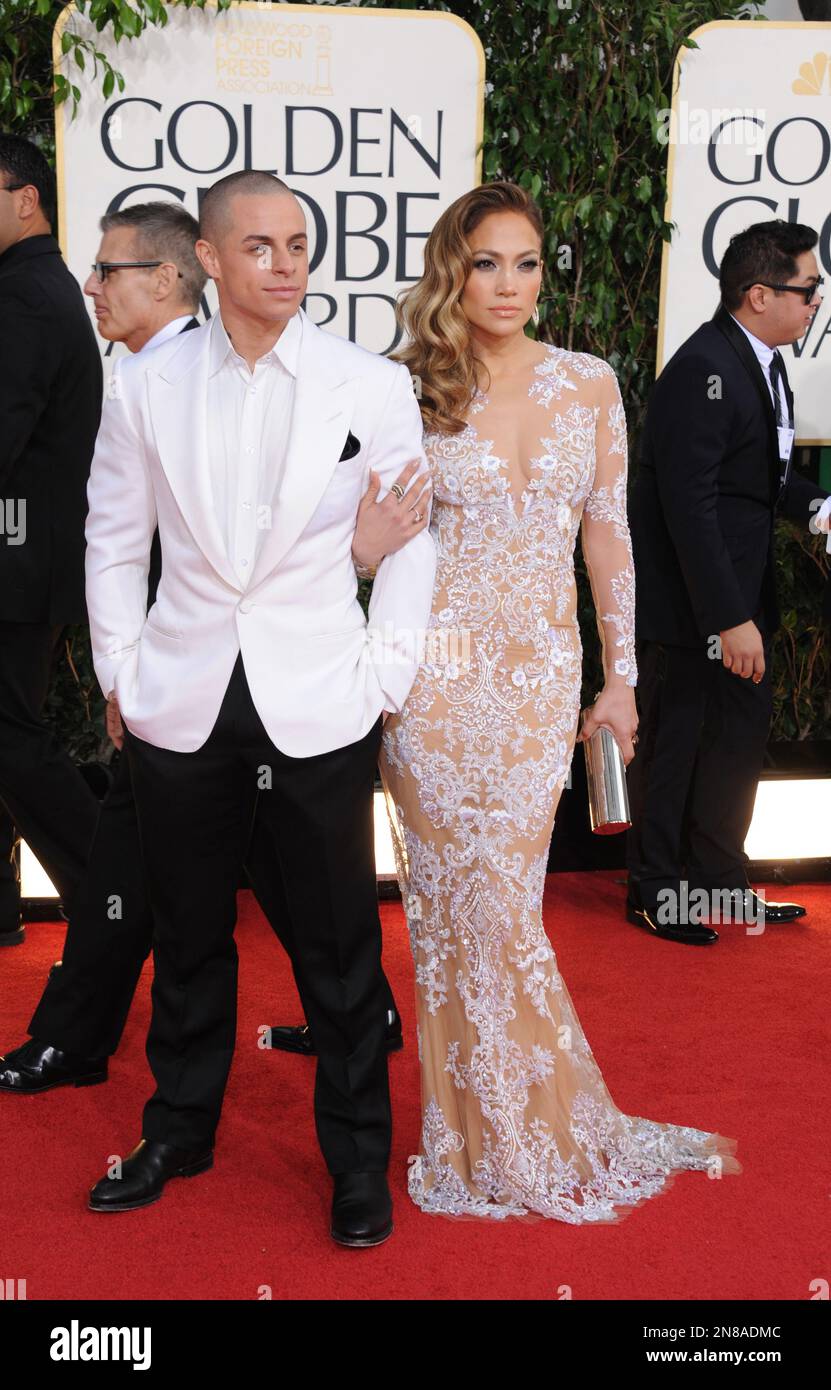 Actors Casper Smart, left, and Jennifer Lopez arrive at the 70th Annual ...