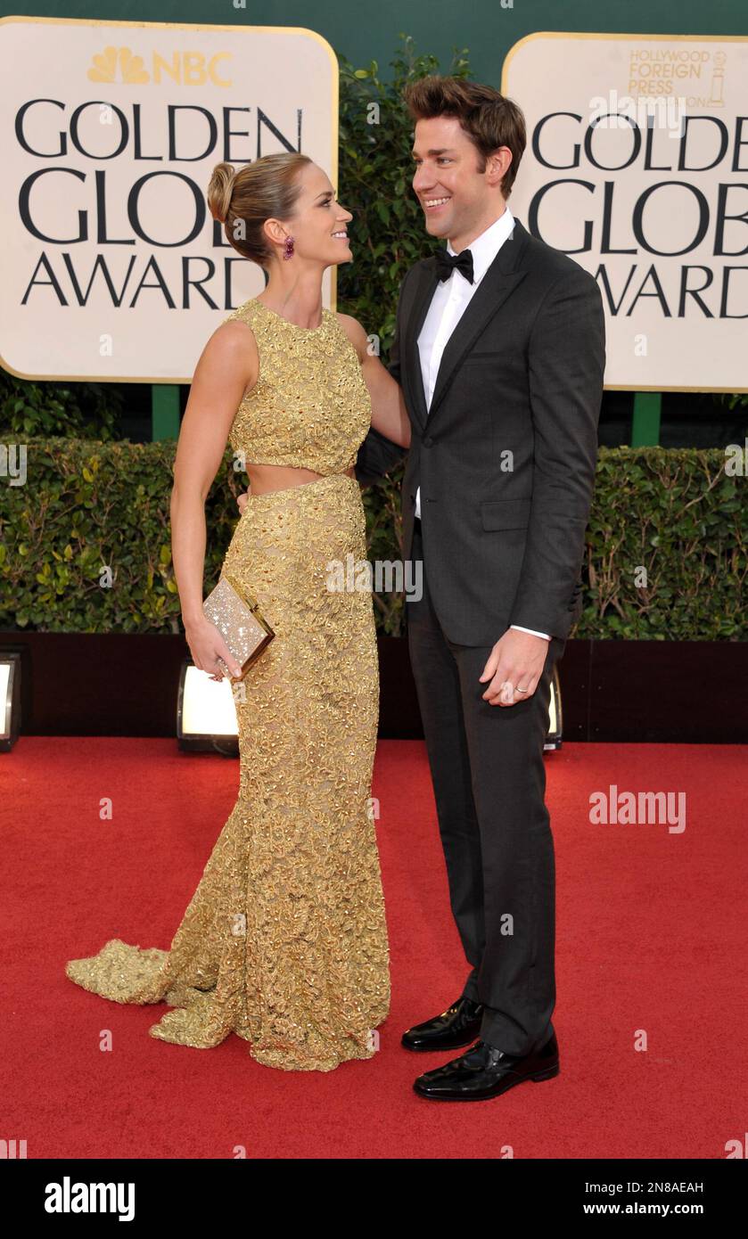 Actress Emily Blunt and actor John Krasinski arrive at the 70th Annual ...