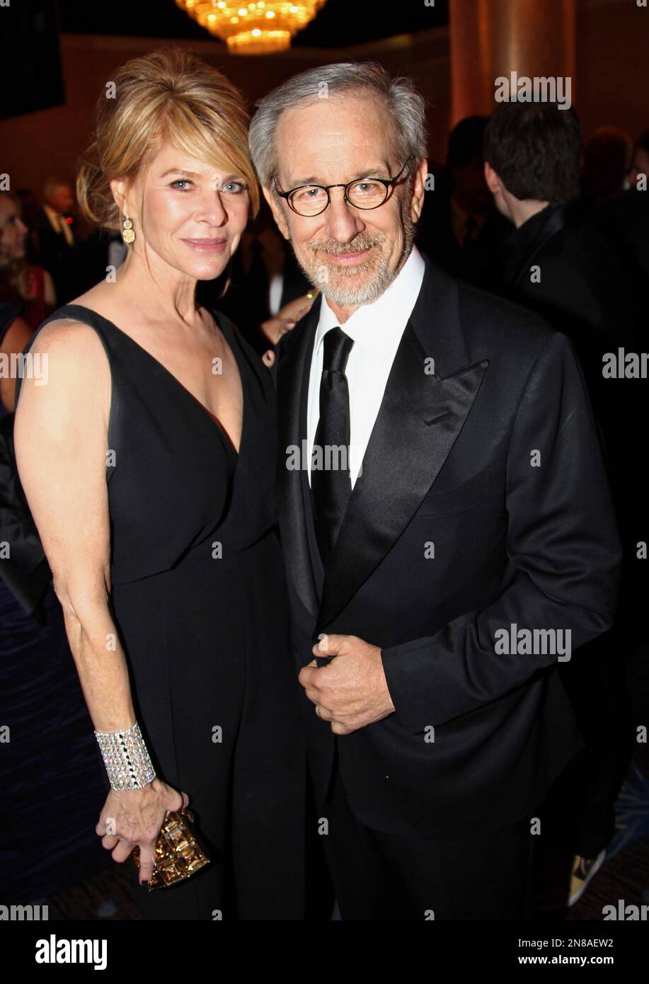 Actress Kate Capshaw, left, and director Steven Spielberg attend the ...