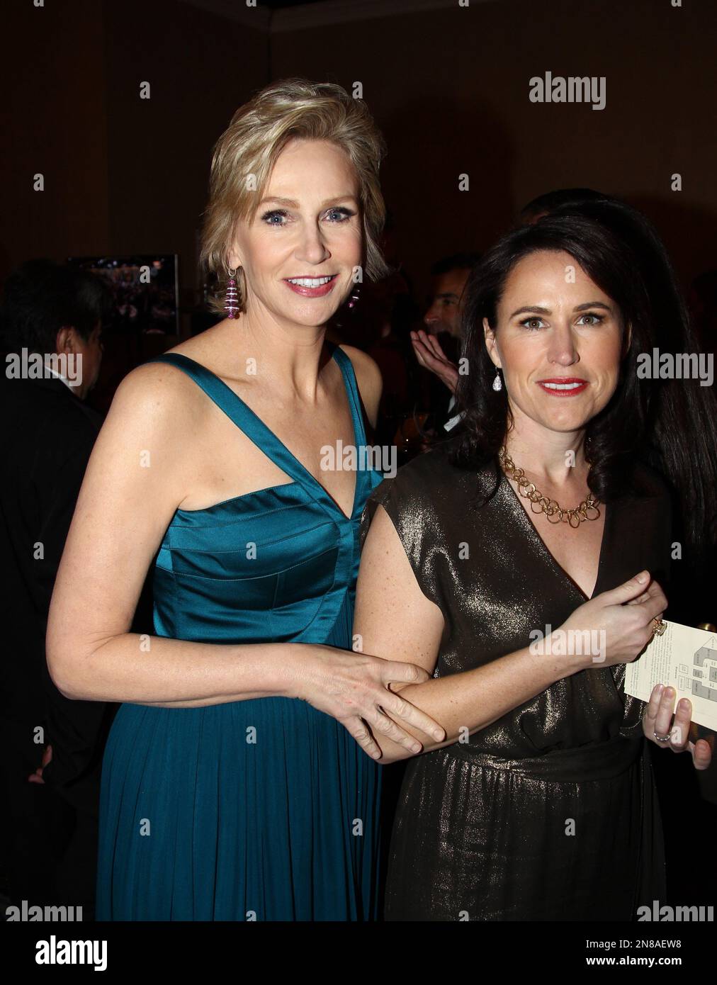 Actress Jane Lynch, left, and Lara Embry attend the 70th Annual Golden ...