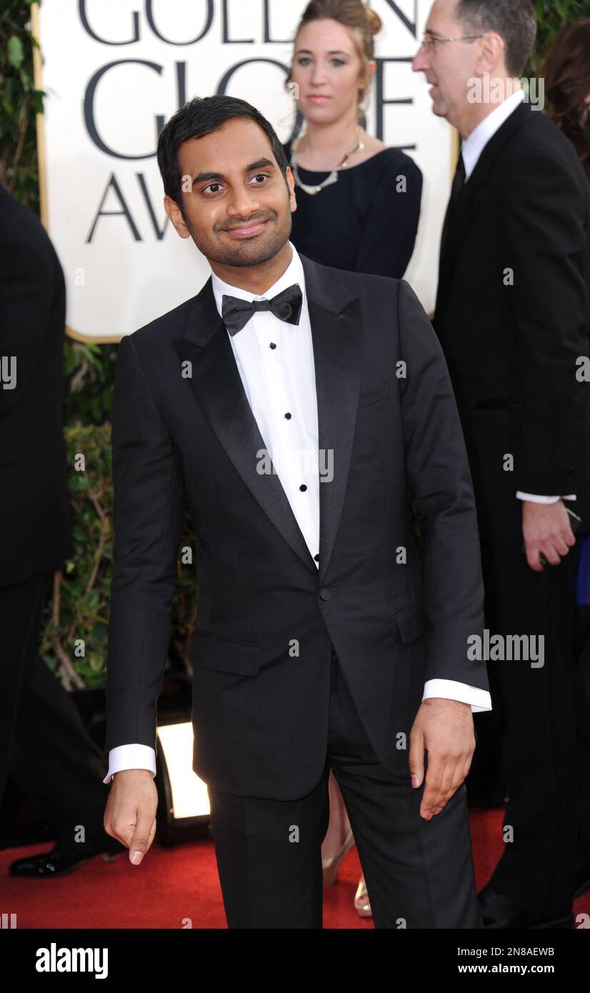 Actor Aziz Ansari arrives at the 70th Annual Golden Globe Awards at the ...