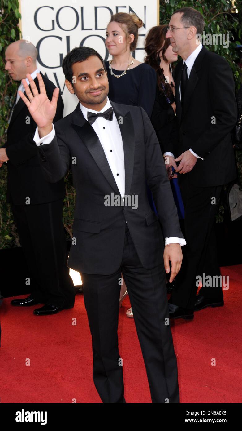 Actor Aziz Ansari arrives at the 70th Annual Golden Globe Awards at the ...