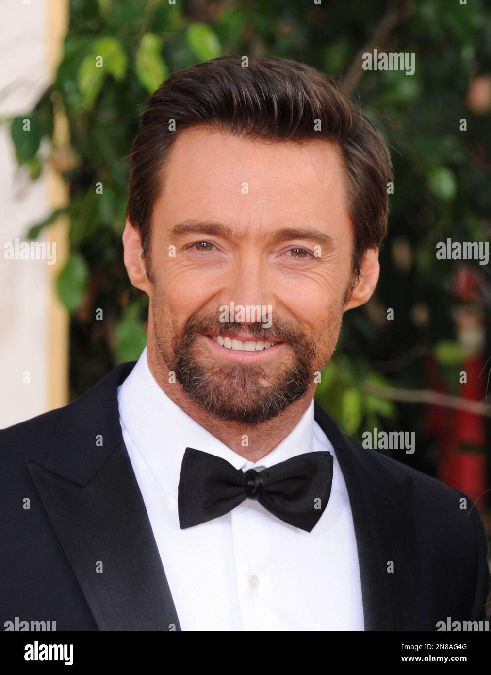 Actor Hugh Jackman arrives at the 70th Annual Golden Globe Awards at ...