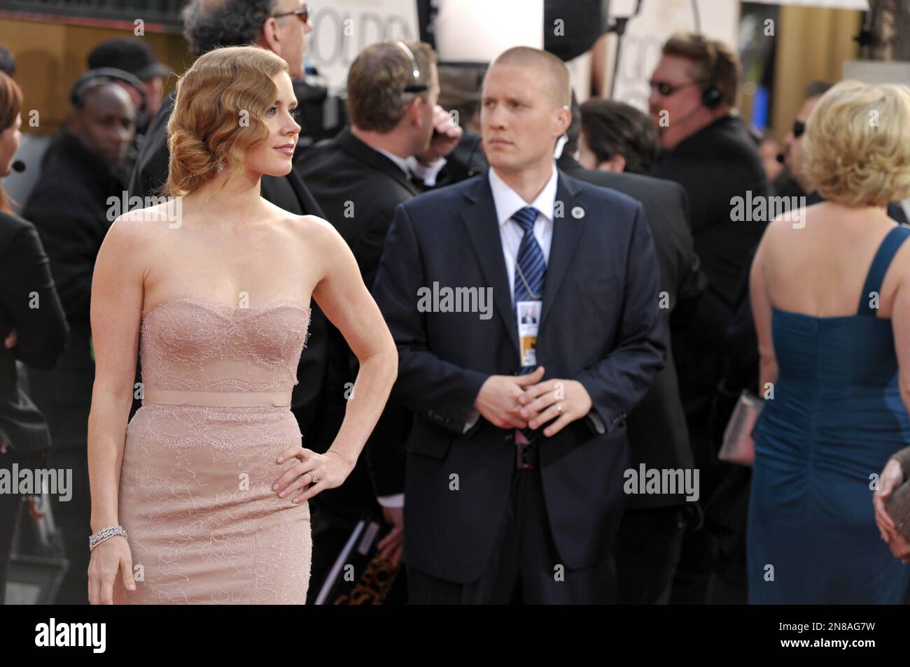 Actress Amy Adams arrives at the 70th Annual Golden Globe Awards at the ...