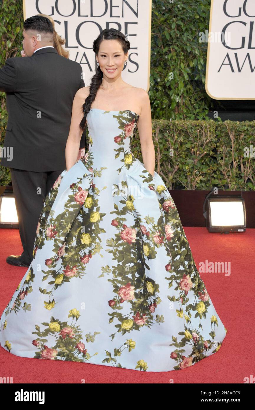Actress Lucy Liu arrives at the 70th Annual Golden Globe Awards at the ...