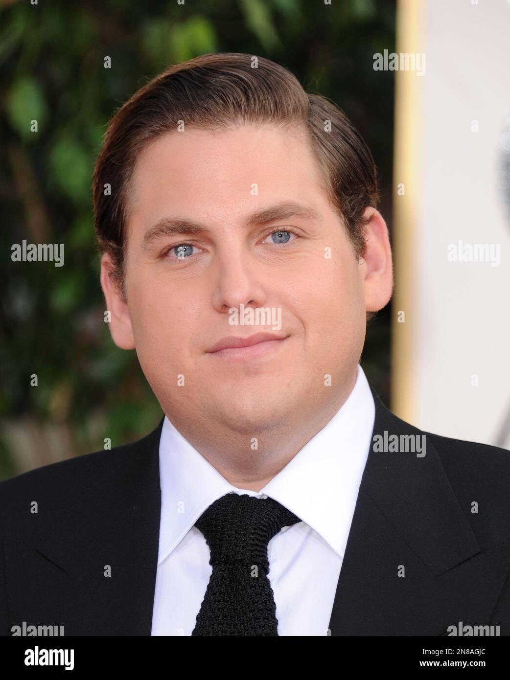 Actor Jonah Hill arrives at the 70th Annual Golden Globe Awards at the ...