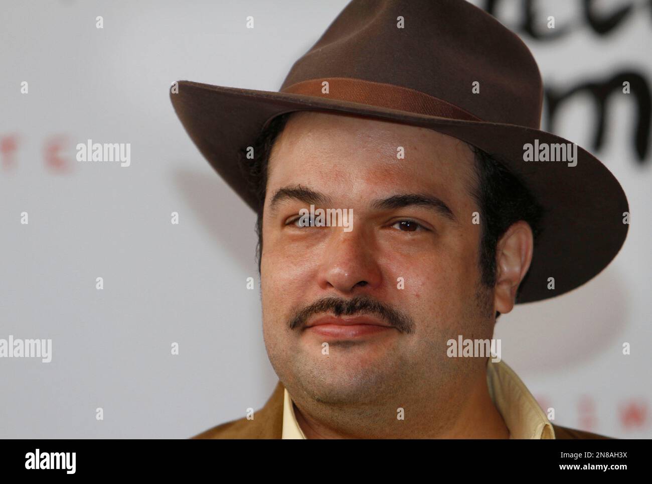 Mexican actor Carlos Corona poses for photos during a press conference ...