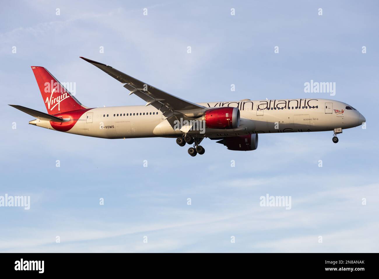 A Virgin Atlantic Boeing 787 lands at London Heathrow Airport in 2023 ...