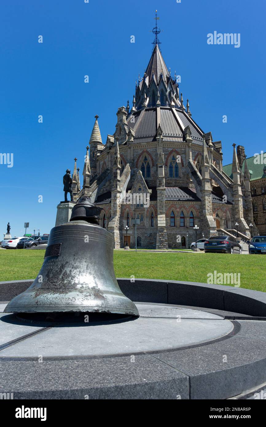 The Victoria Tower Bell, a relic from the Victoria Tower destroyed by ...