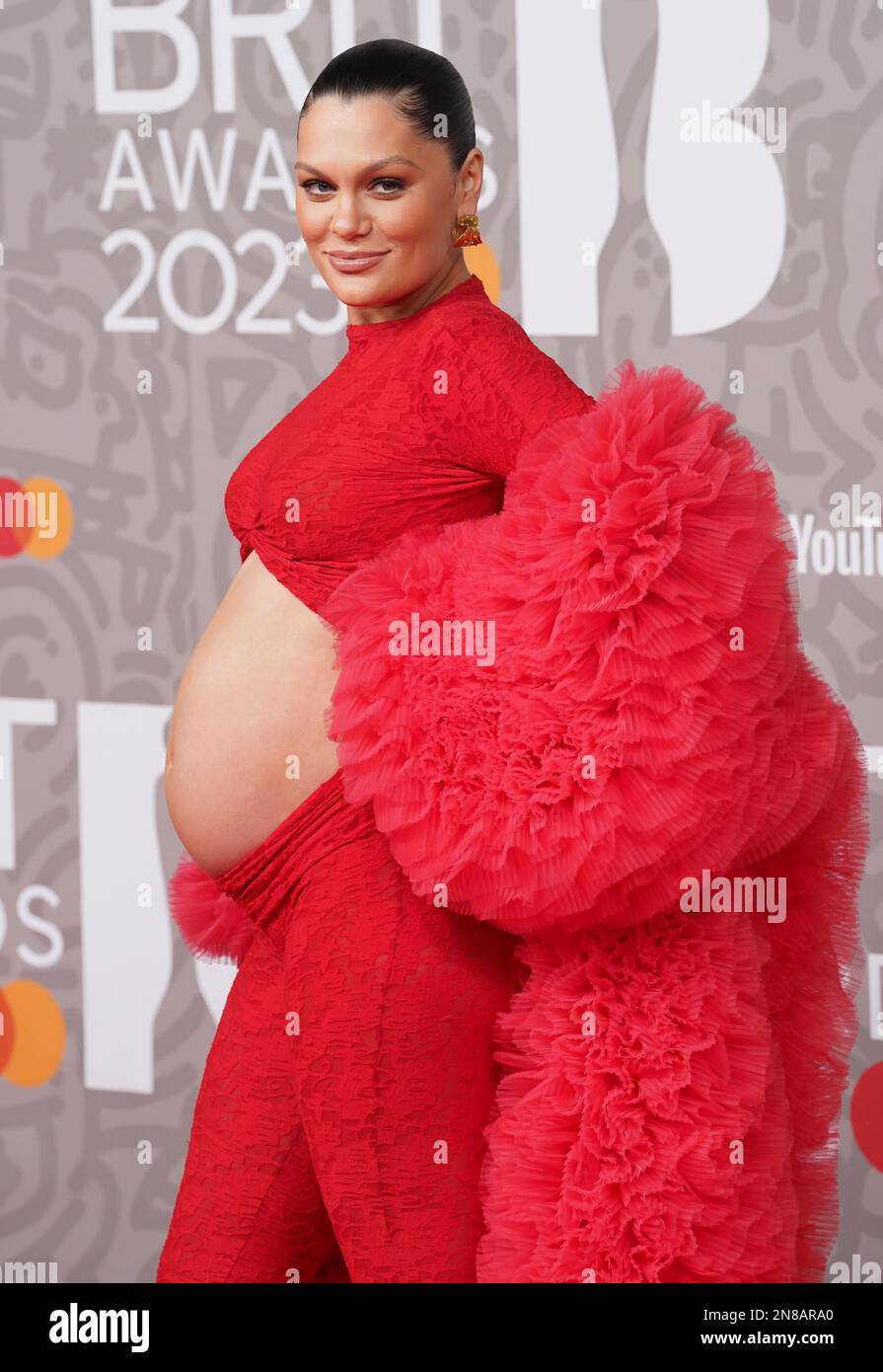 Jessie J attending the Brit Awards 2023 at the O2 Arena, London ...