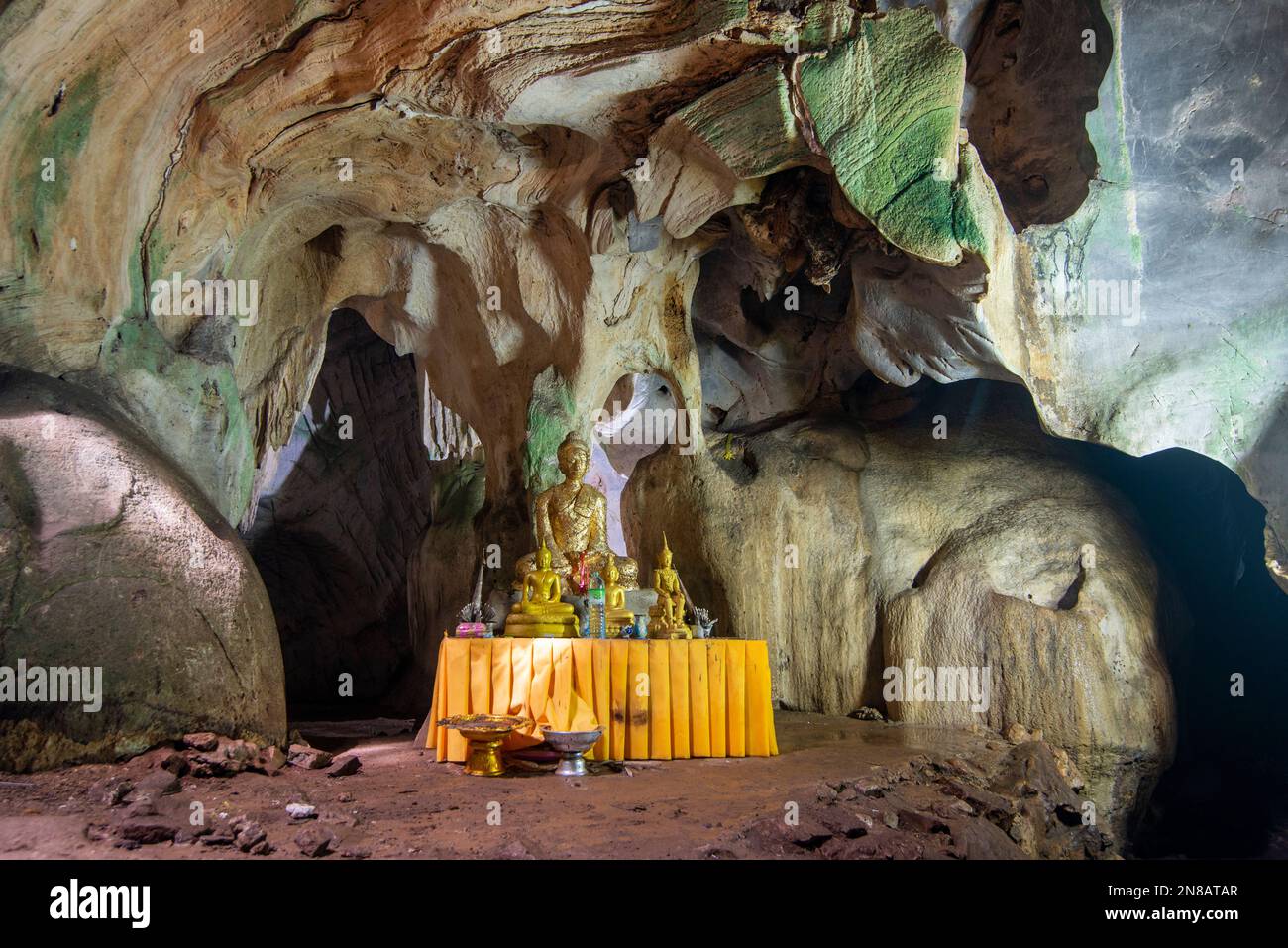 the Tham Khao Ma Rong Cave near the Town of Bang saphan in the Province ...