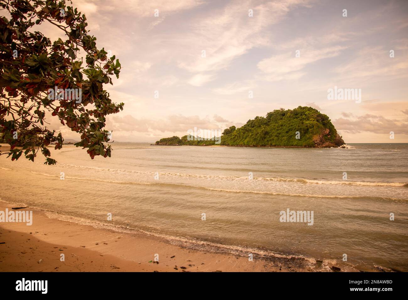 the Bo Thong Lang Bay and Beach at the Town of Bang Saphan in the Province of Prachuap Khiri ...