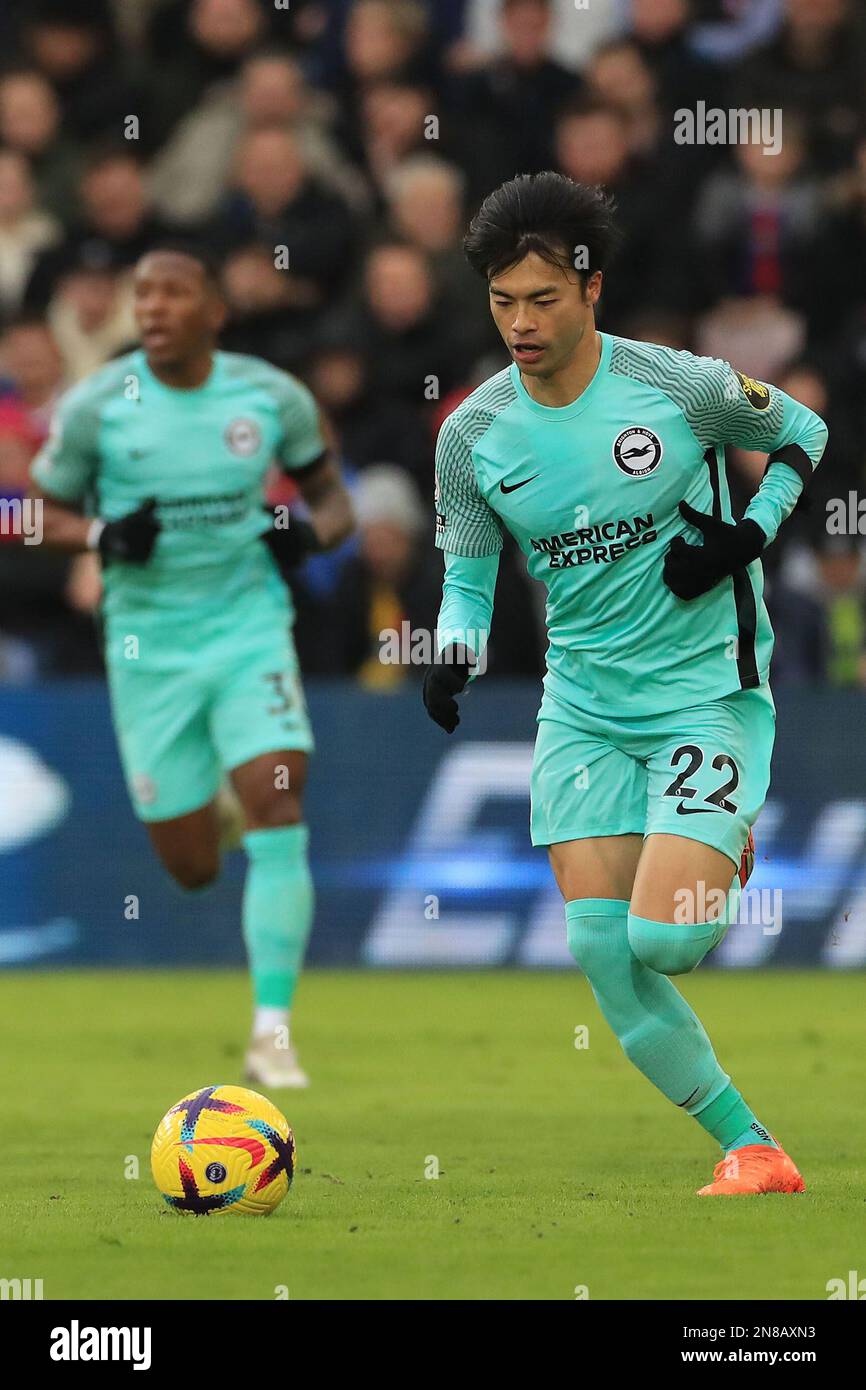 London, UK. 11th Feb, 2023. Kaoru Mitoma of Brighton & Hove Albion ...