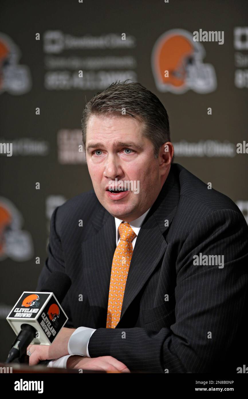 New Cleveland Browns head coach Rob Chudzinski at the NFL football team ...
