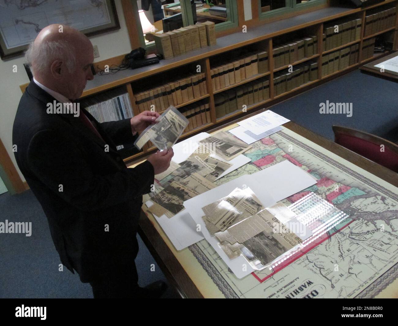 In this Dec. 20, 2012 photo, Washington state archivist Jerry Handfield ...