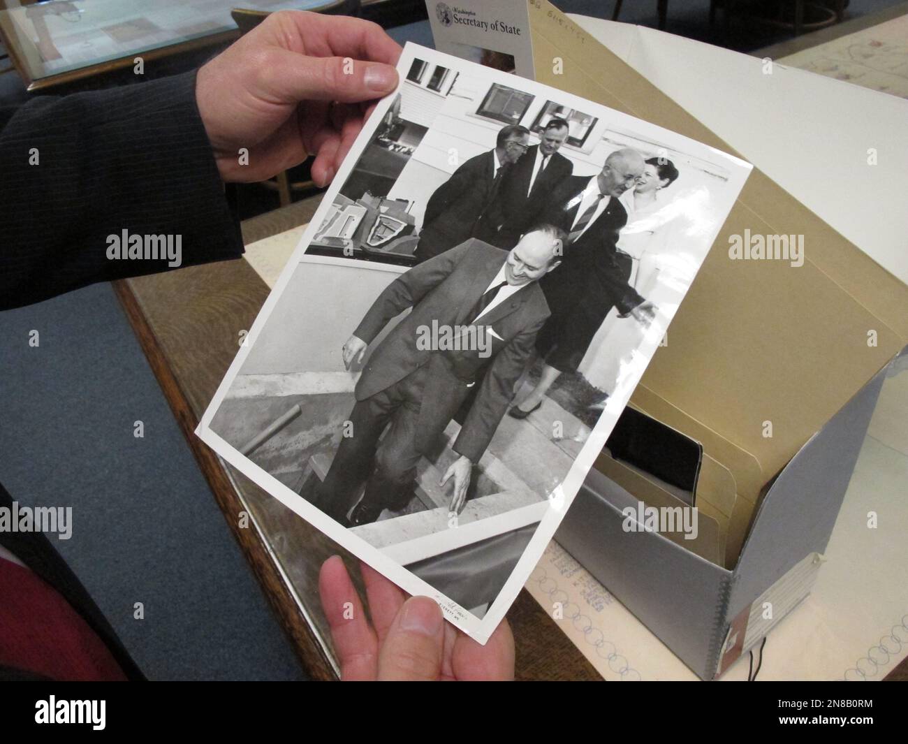 In this Dec. 20, 2012 photo, Washington state archivist Jerry Handfield ...