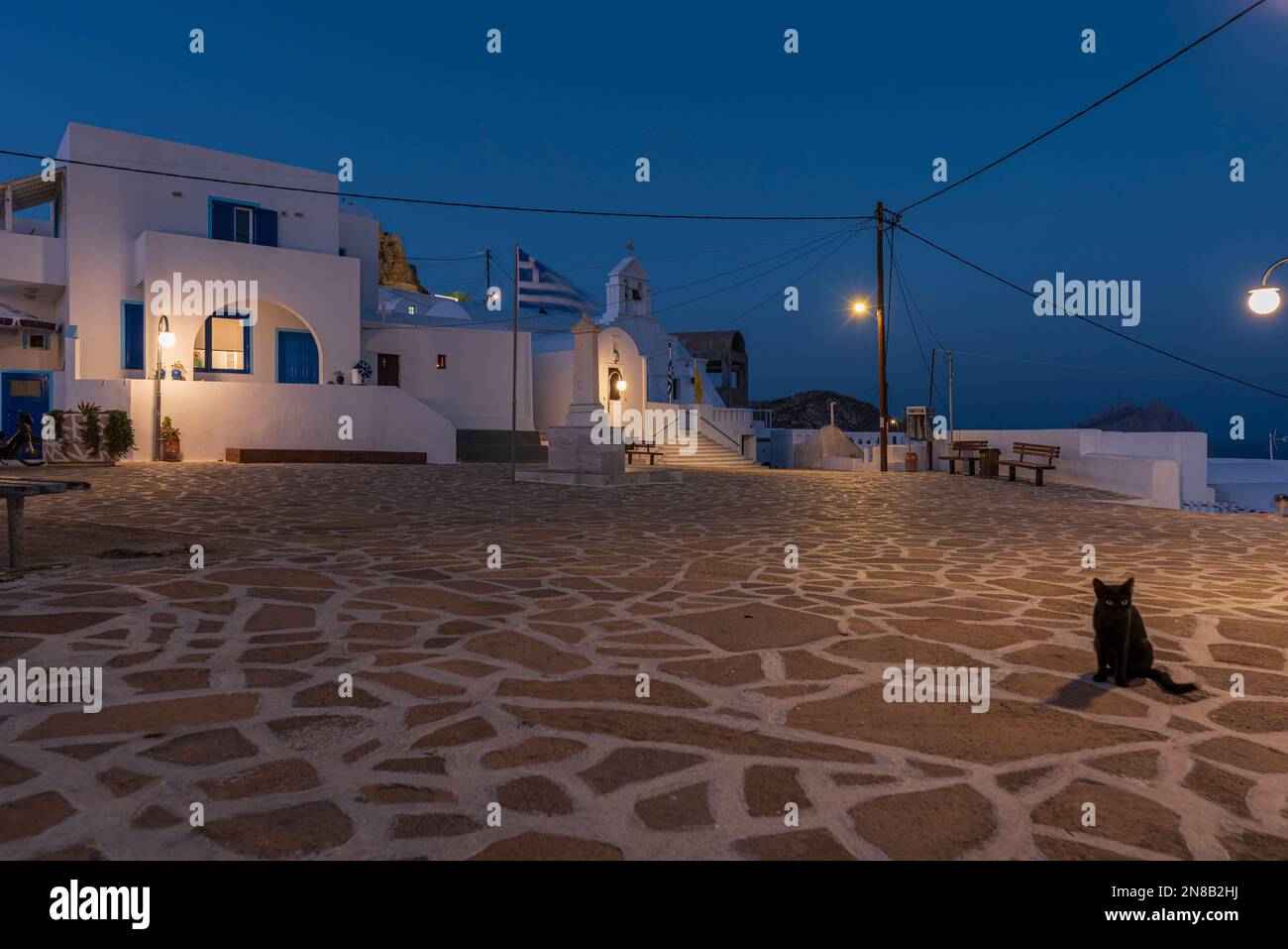 Anafi chora square hi-res stock photography and images - Alamy