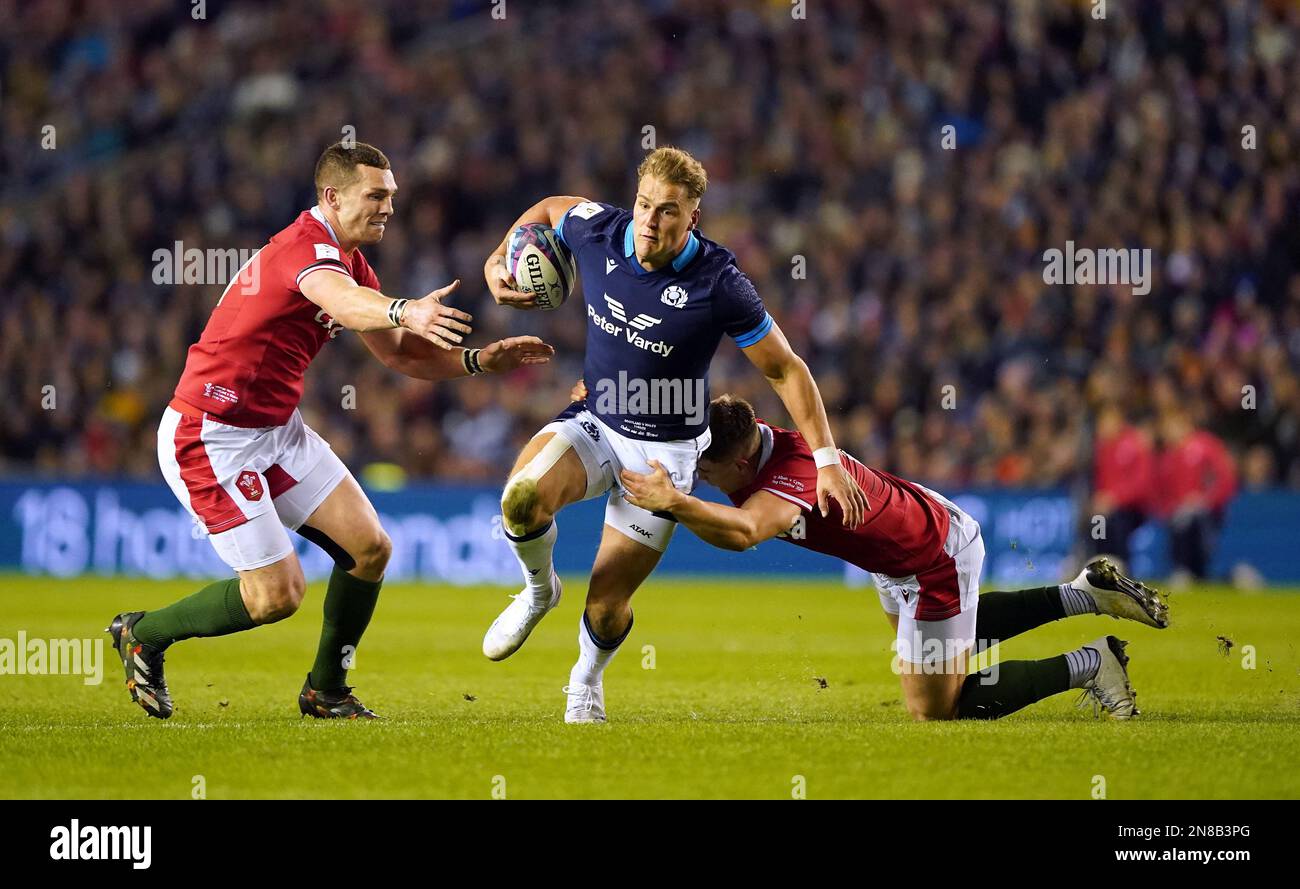 Scotland's Duhan van der Merwe in action during the Guinness Six ...