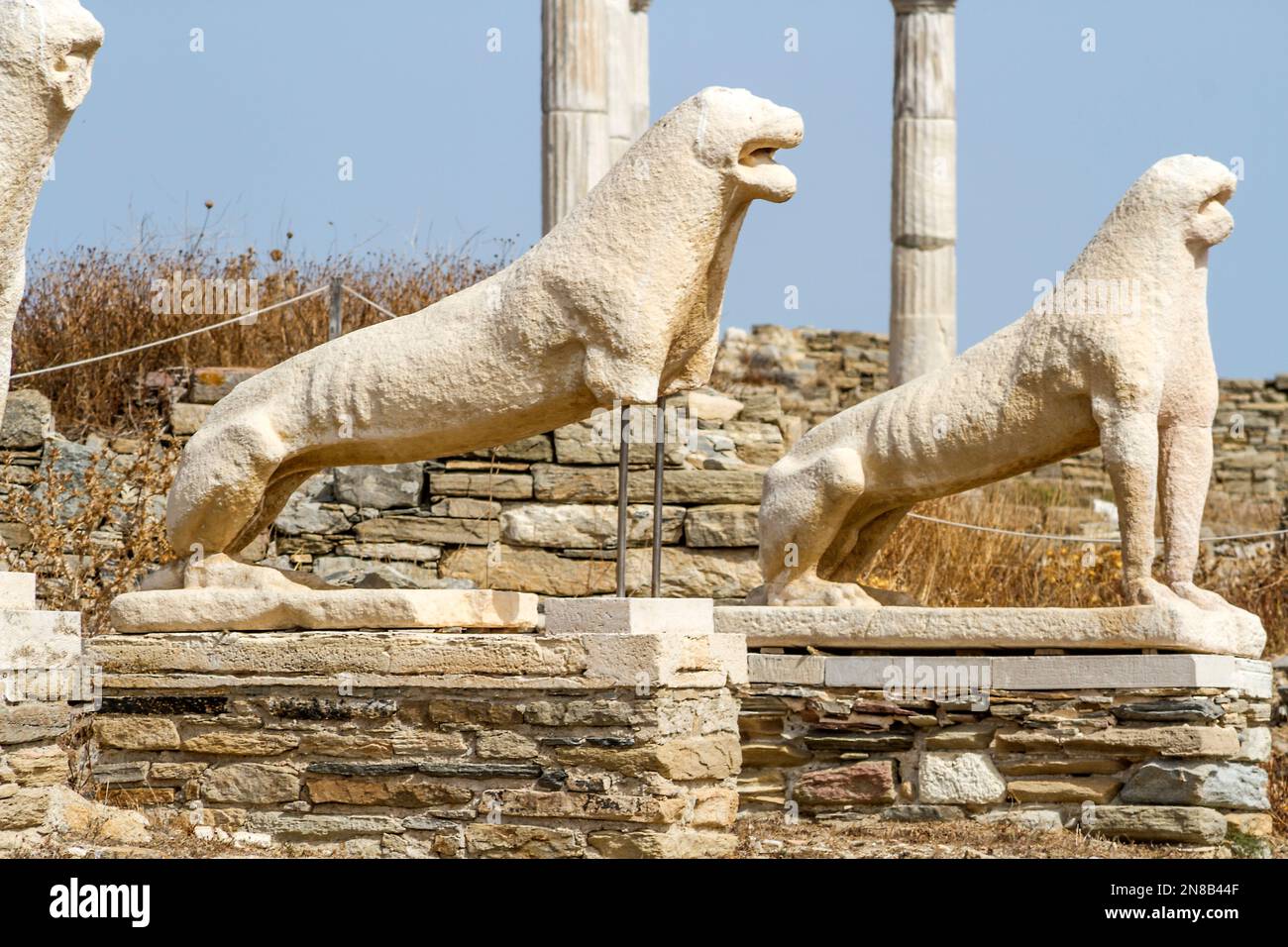 Delos archaeological site and living museum, part of the Mykonos ...