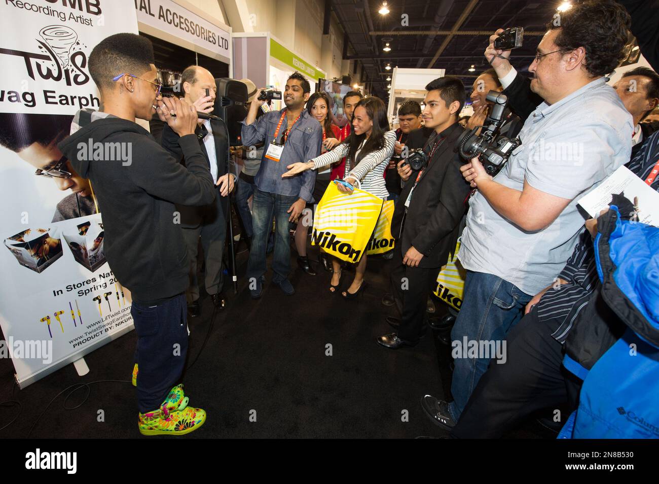 Hip hop artist, "Lil Twist" seen at International CES 2013, on Thursday ...