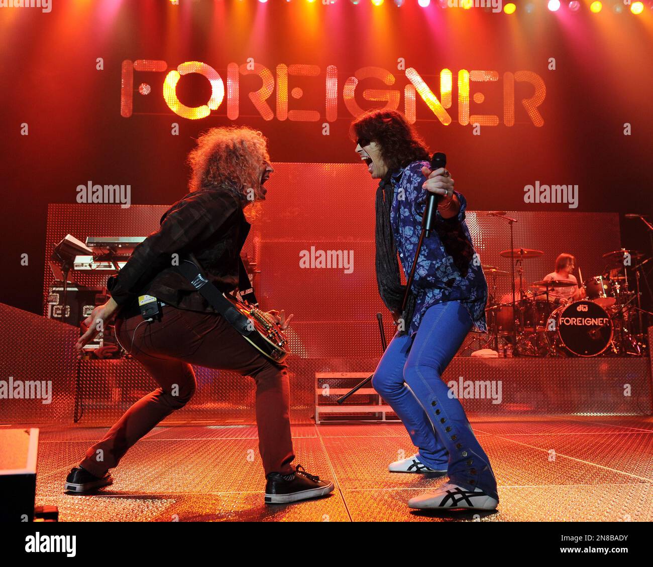 Bruce Watson and Kelly Hanson of Foreigner performs at the Seminole ...