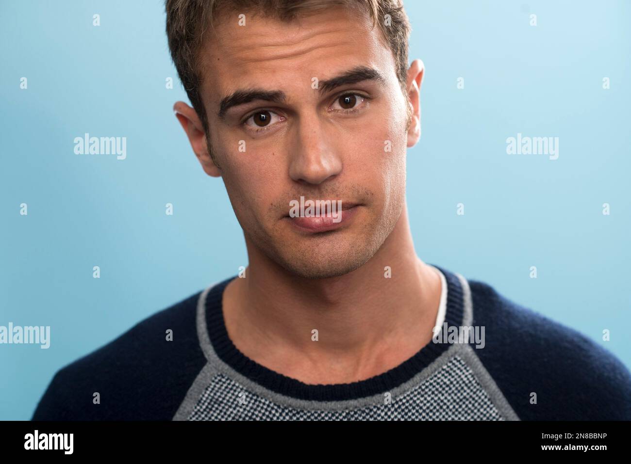 English actor and star of the CBS series GOLDEN BOY Theo James poses ...