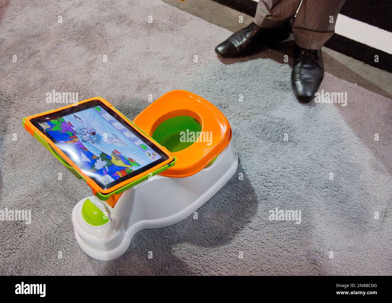 The iPotty for iPad potty training device is see on display at the ...