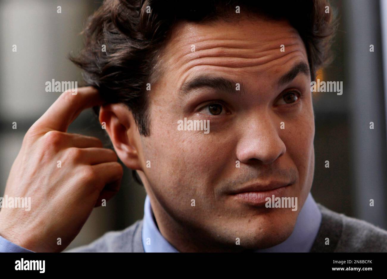Mexican actor Kuno Becker attends a press conference with fellow cast ...