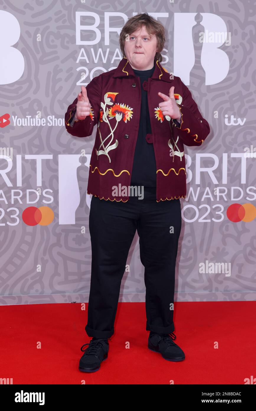 Lewis Capaldi poses for photographers upon arrival at the Brit Awards ...