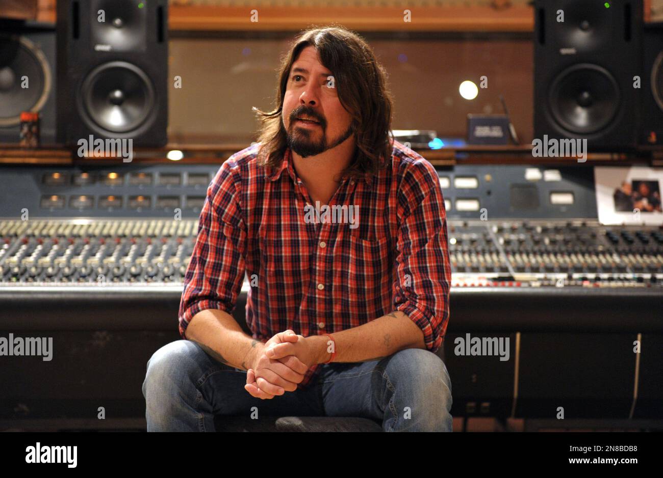 Musician Dave Grohl poses for a portrait at 606 Sound on Wednesday, Jan ...