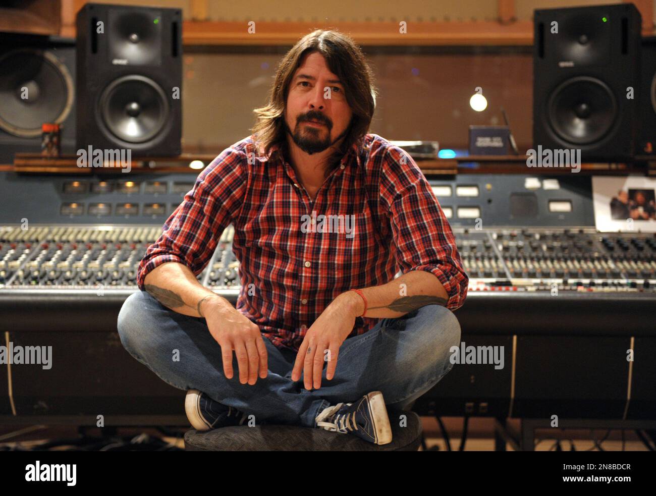 Musician Dave Grohl poses for a portrait at 606 Sound on Wednesday, Jan ...
