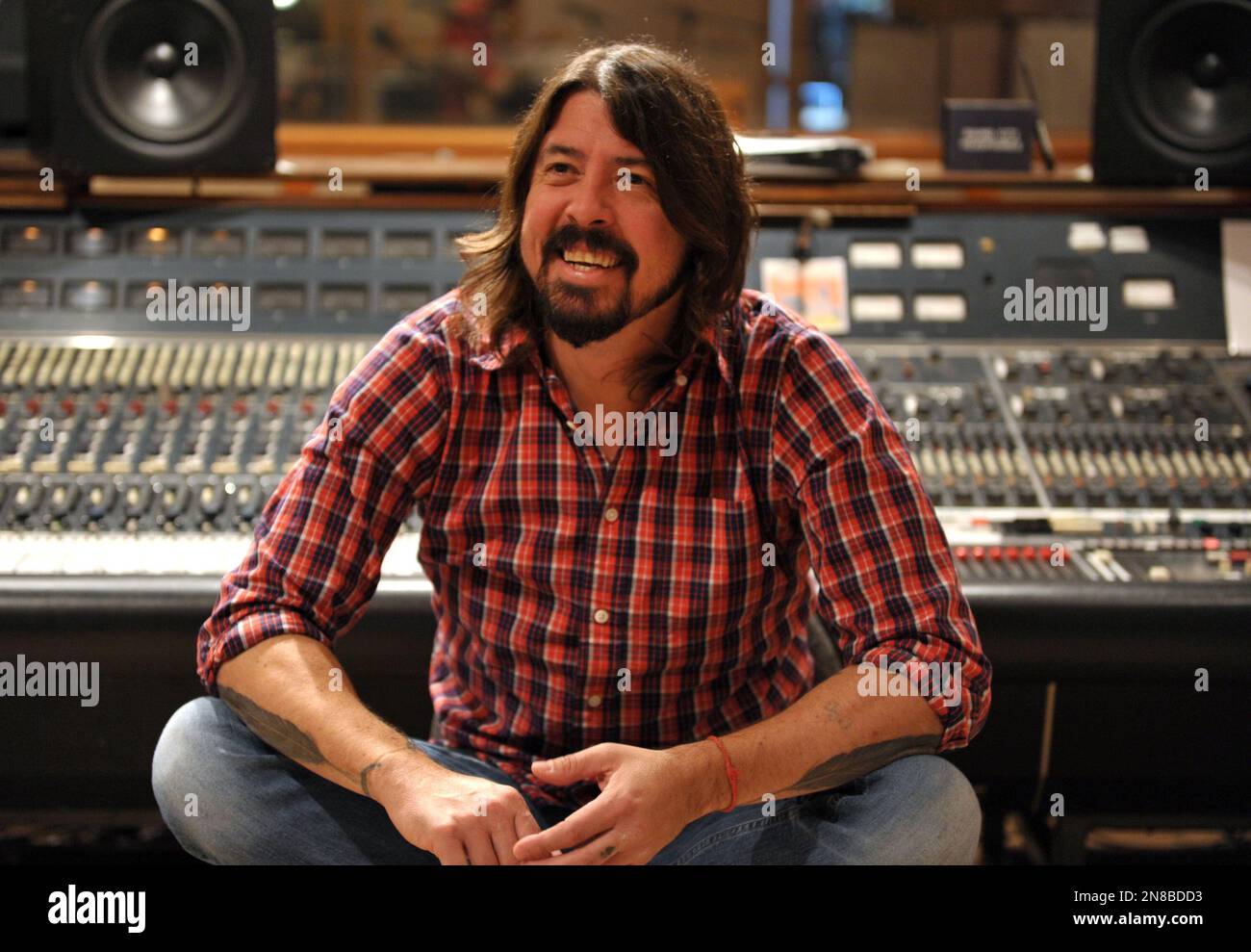 Musician Dave Grohl poses for a portrait at 606 Sound on Wednesday, Jan ...