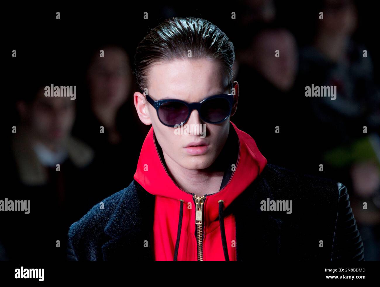 A model wears an outfit by designer Katy Eary for her Autumn/Winter ...