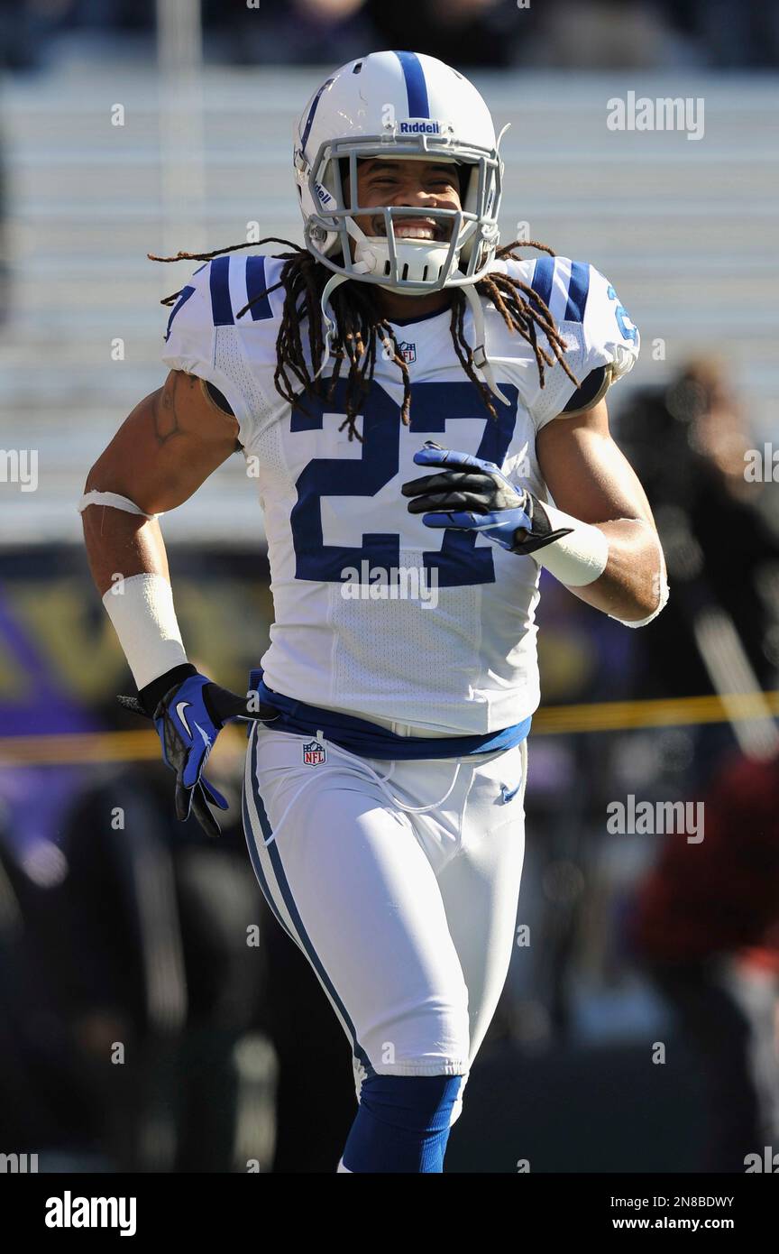 Indianapolis Colts cornerback Josh Gordy runs onto the field before an ...