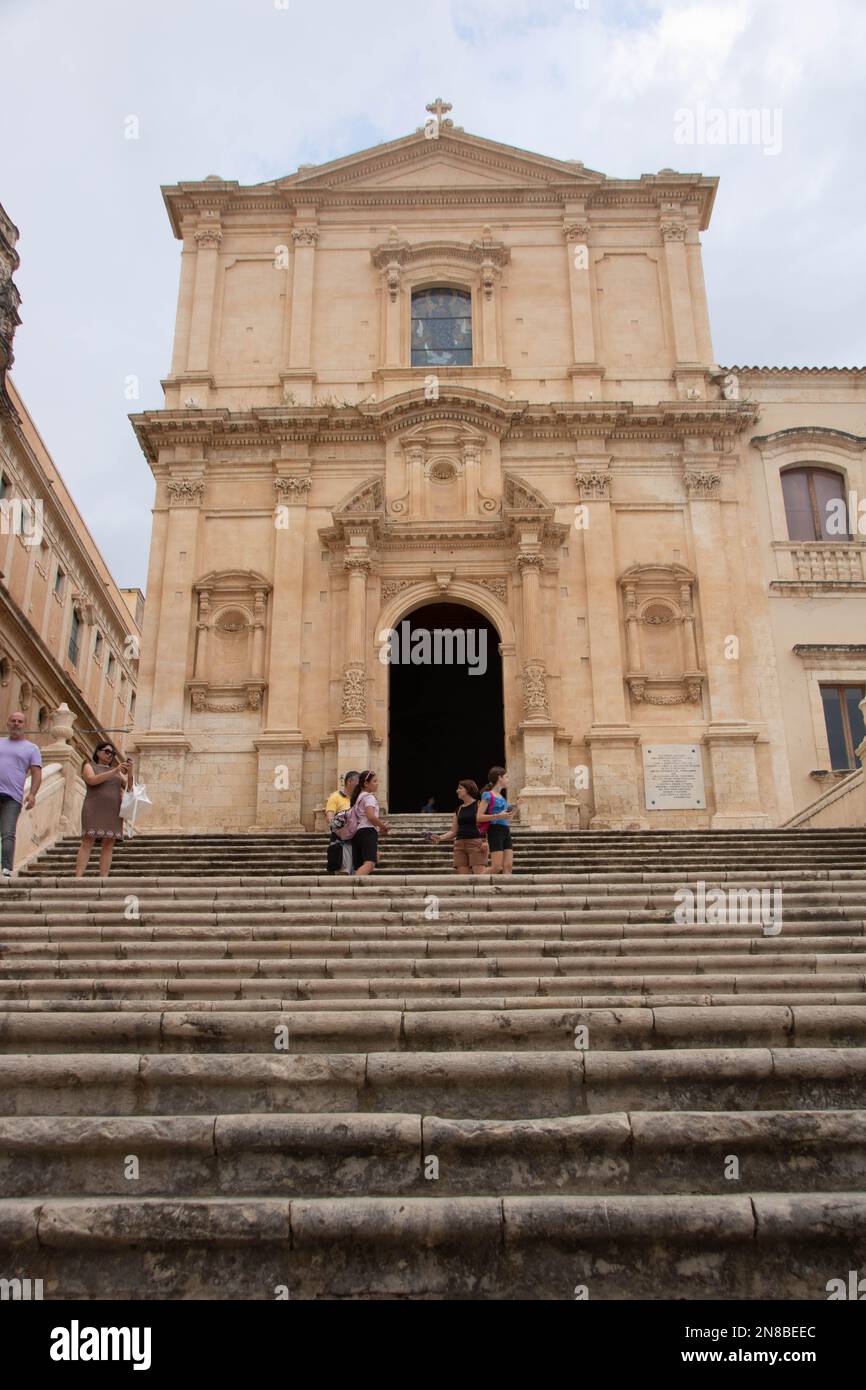 At Noto, Italy/ On 08/01/22, The Church of San Francesco d’Assisi all ...