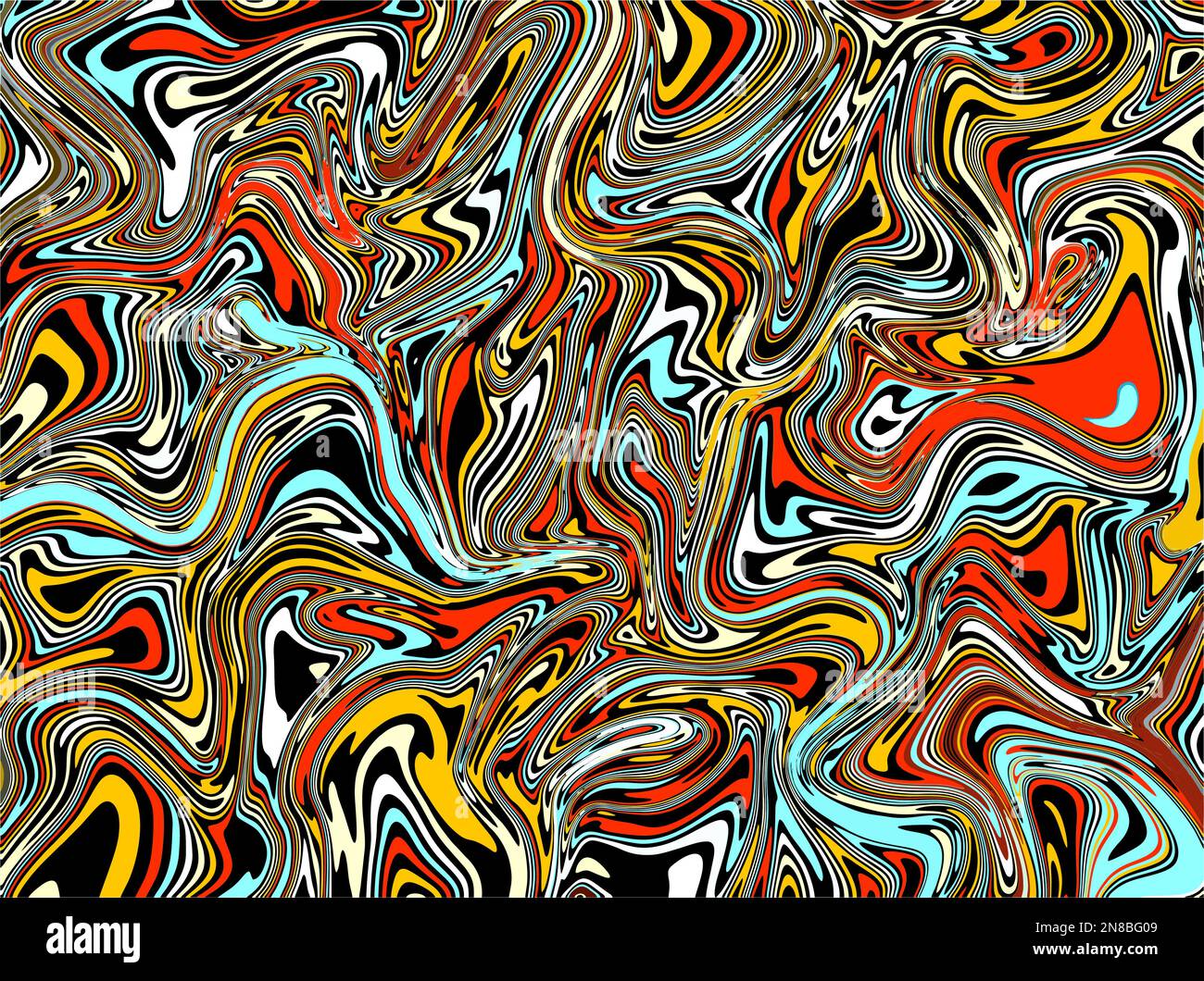 Modern abstract liquid art painting design template. Fun complex marble ...