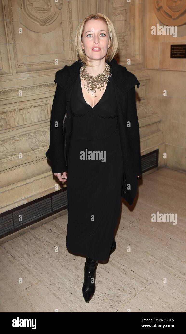 Gillian Anderson seen at the European premiere of Cirque Du Soleil ...