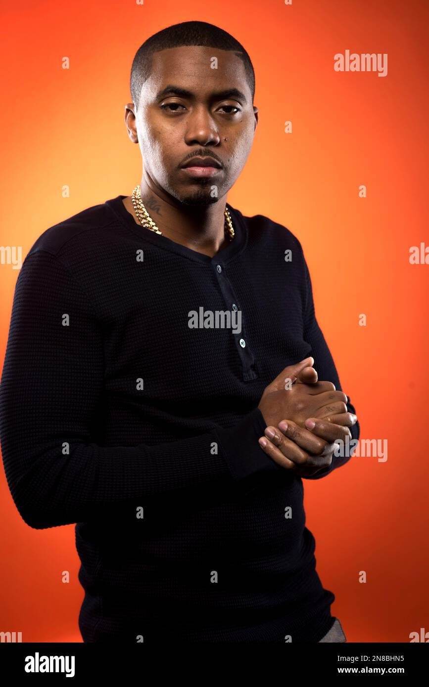 American rapper and actor Nasir Jones, better known as Nas, poses for a ...