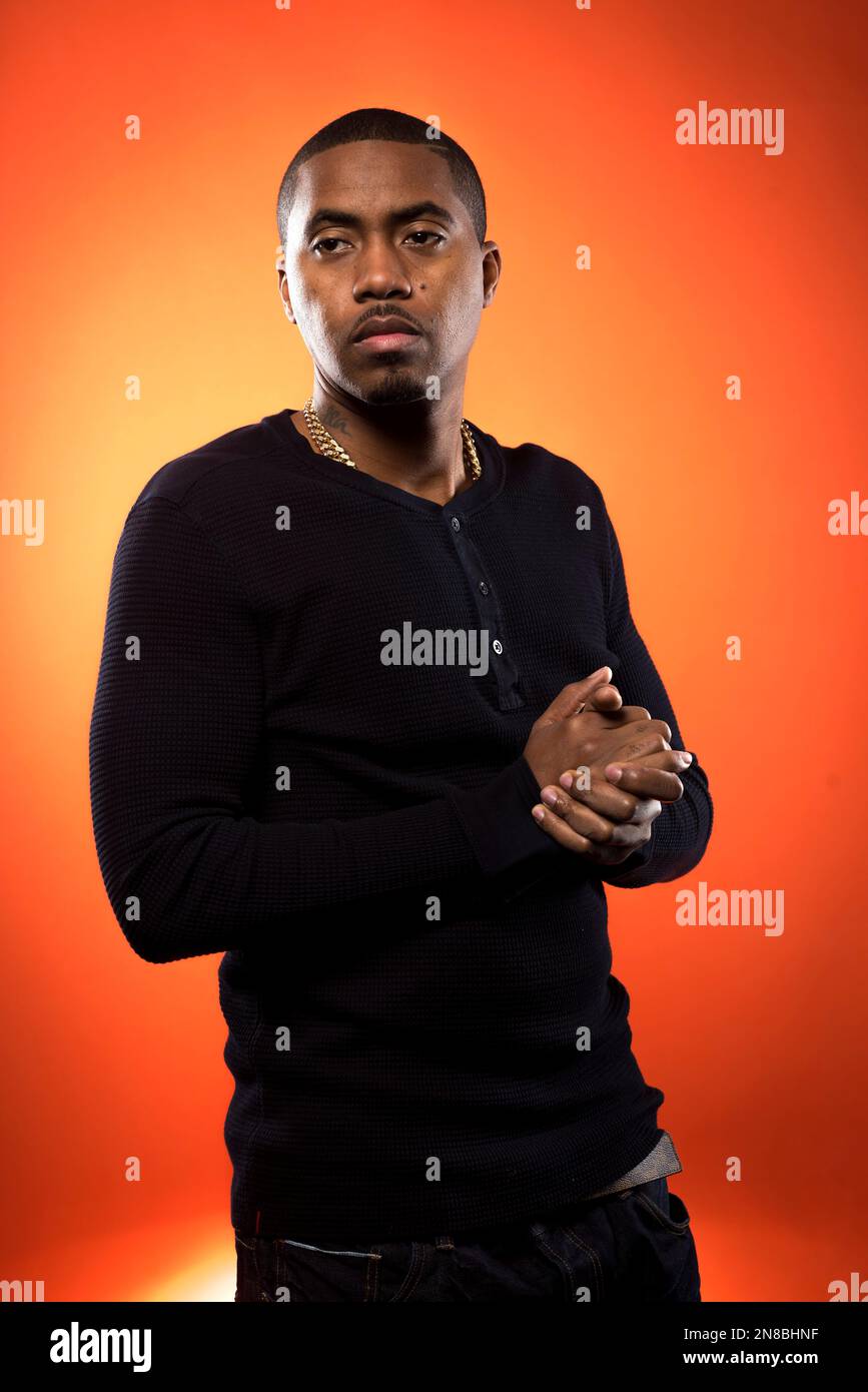 American rapper and actor Nasir Jones, better known as Nas, poses for a ...