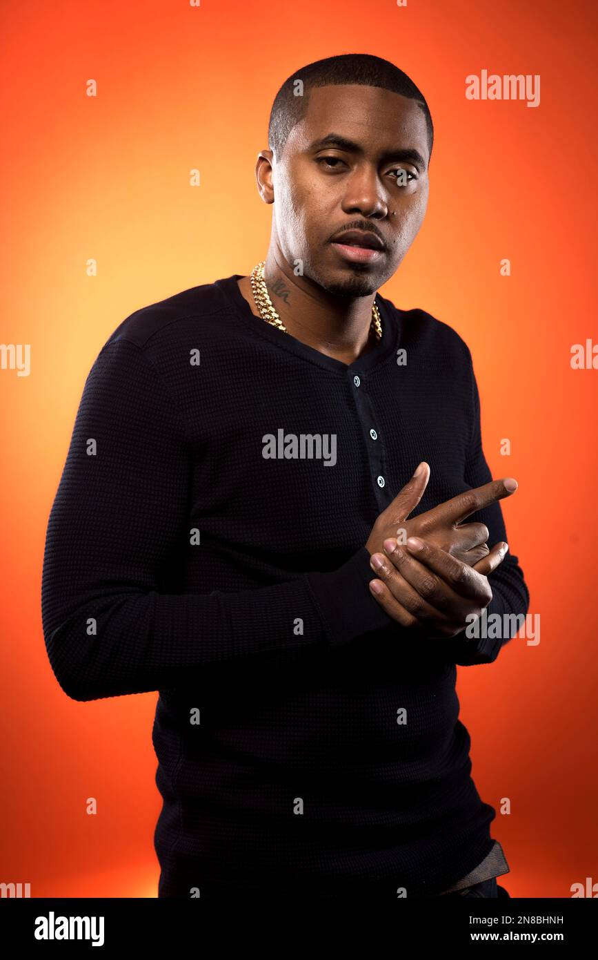 American rapper and actor Nasir Jones, better known as Nas, poses for a ...